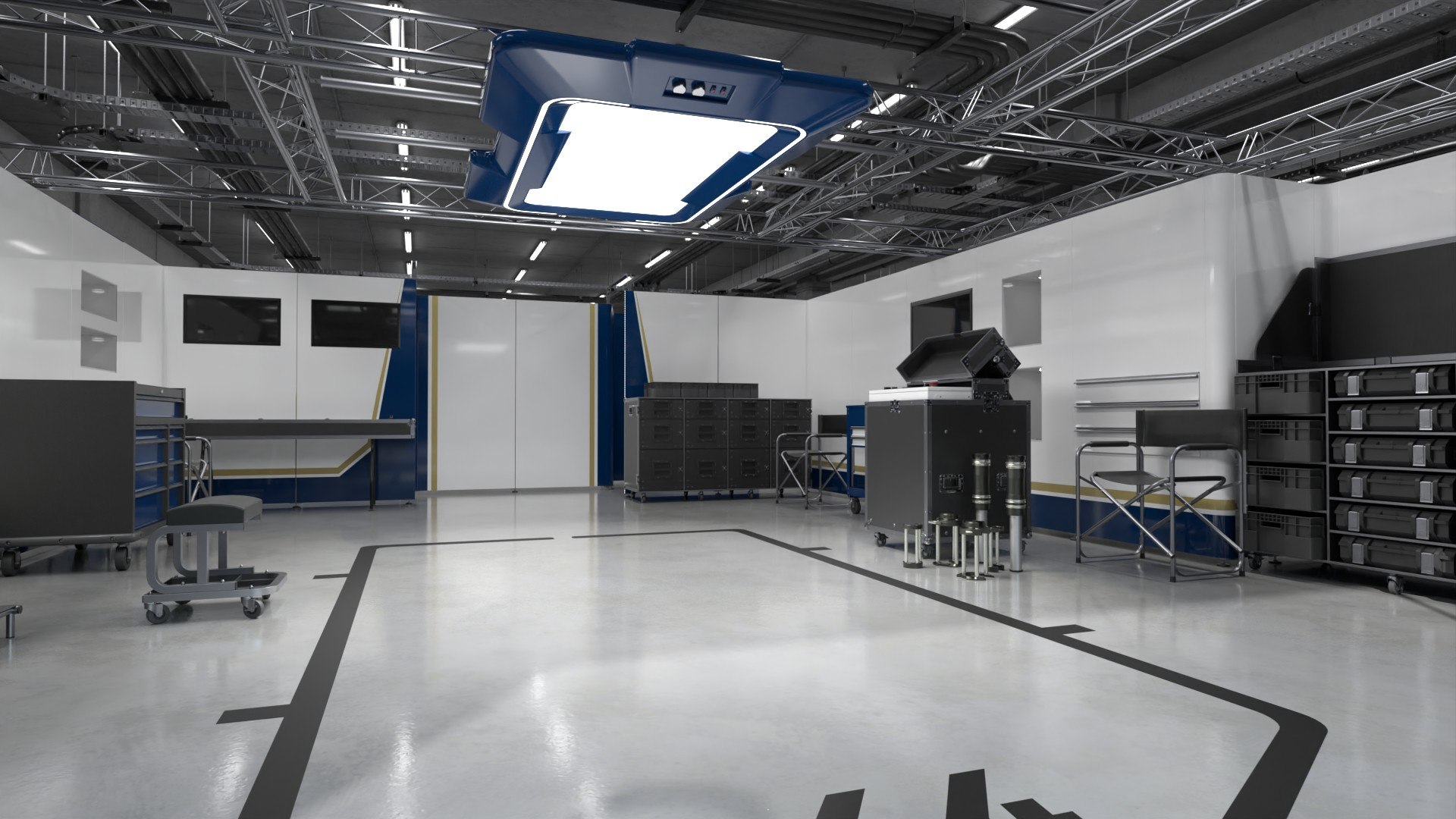 Racing Team Garage 2 Equipped 3D Model - TurboSquid 2275739