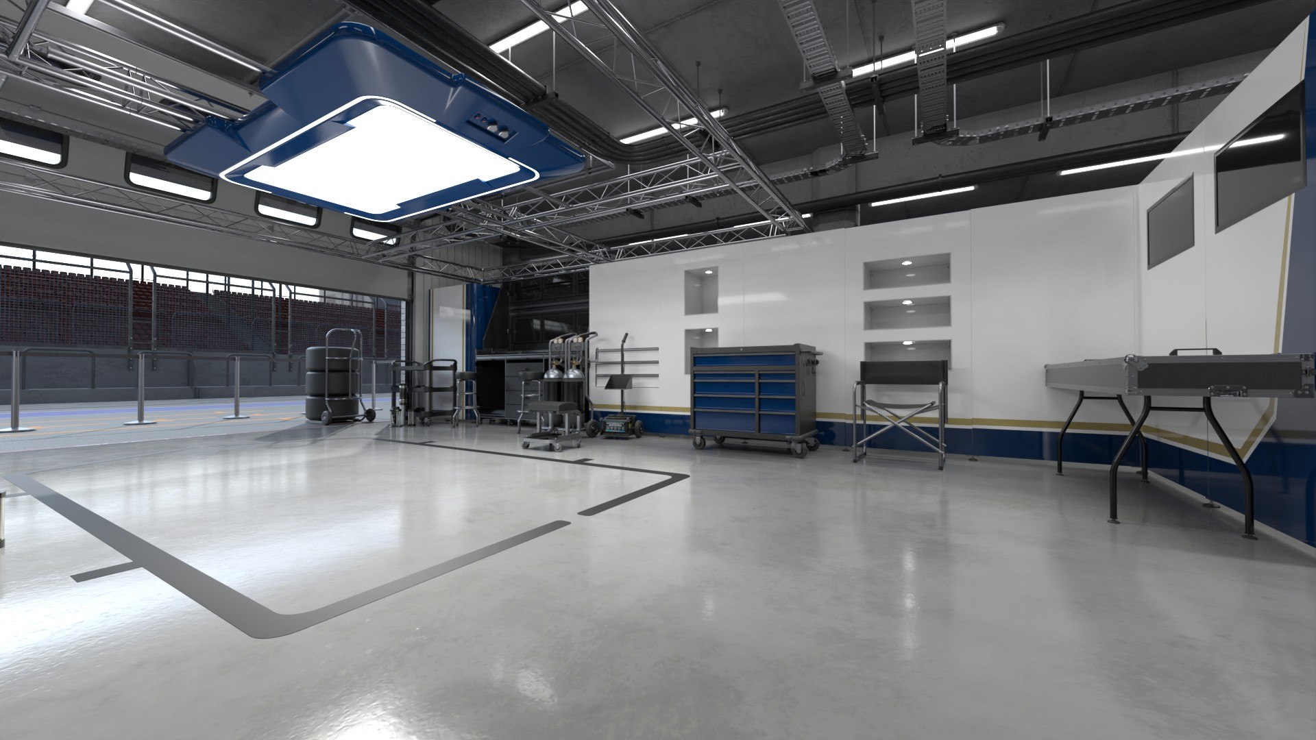 Racing Team Garage 2 Equipped 3D Model - TurboSquid 2275739