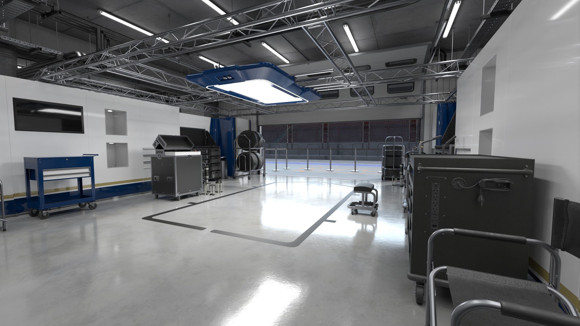 Racing Team Garage 2 Equipped 3D Model - TurboSquid 2275739