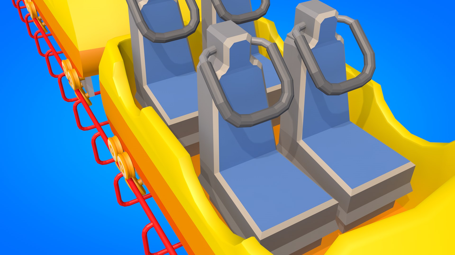 3D Rollercoaster With Rail Low Poly - TurboSquid 1878742