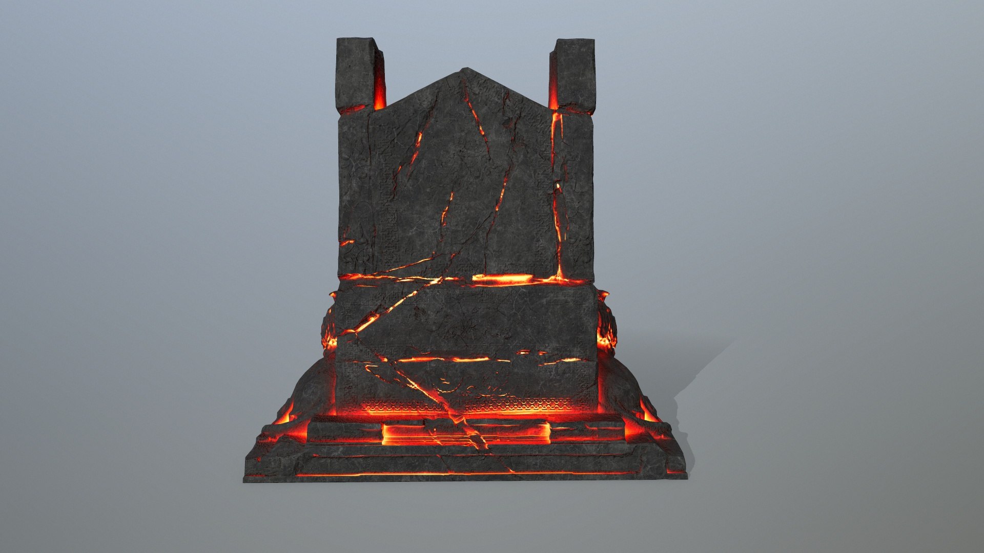 3D Model Volcanic Lion Throne - TurboSquid 2304095
