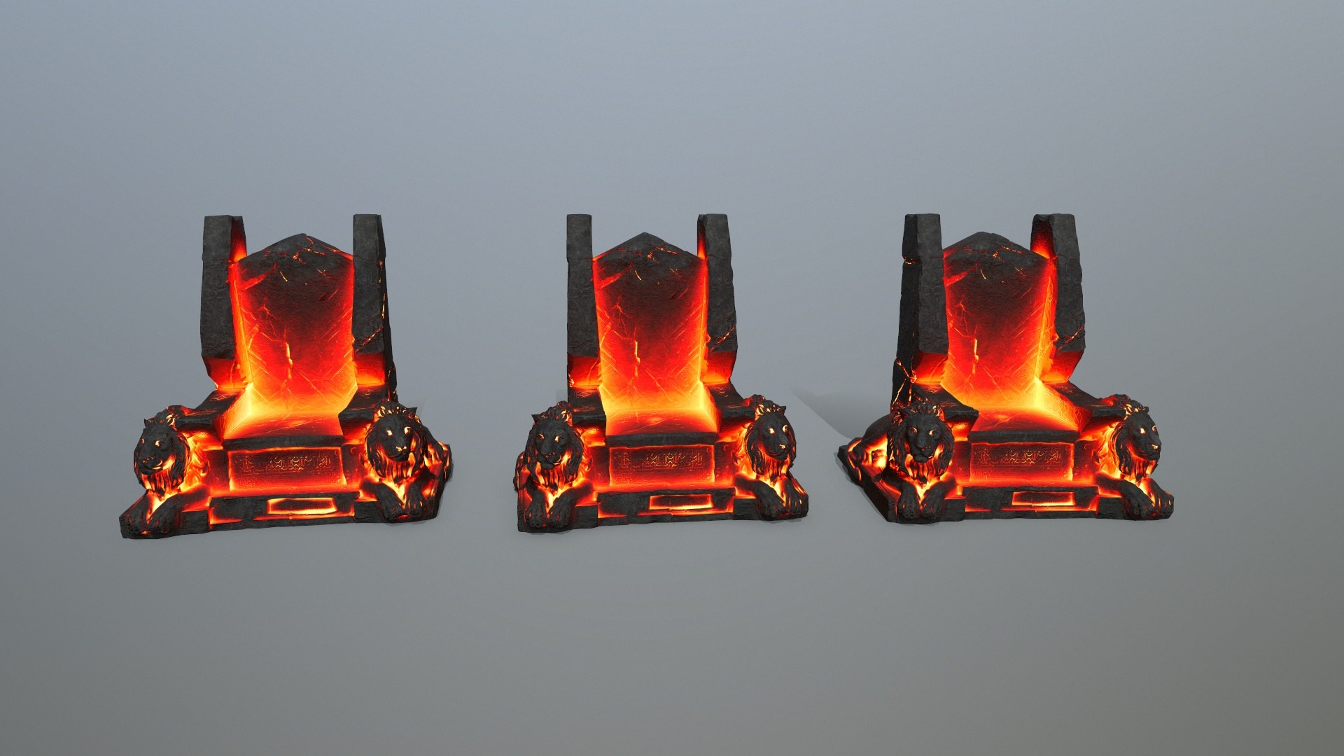 3D Model Volcanic Lion Throne - TurboSquid 2304095