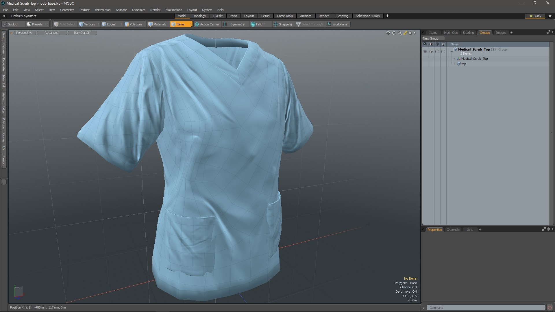 3D Medical Scrub Top Model - TurboSquid 2192786