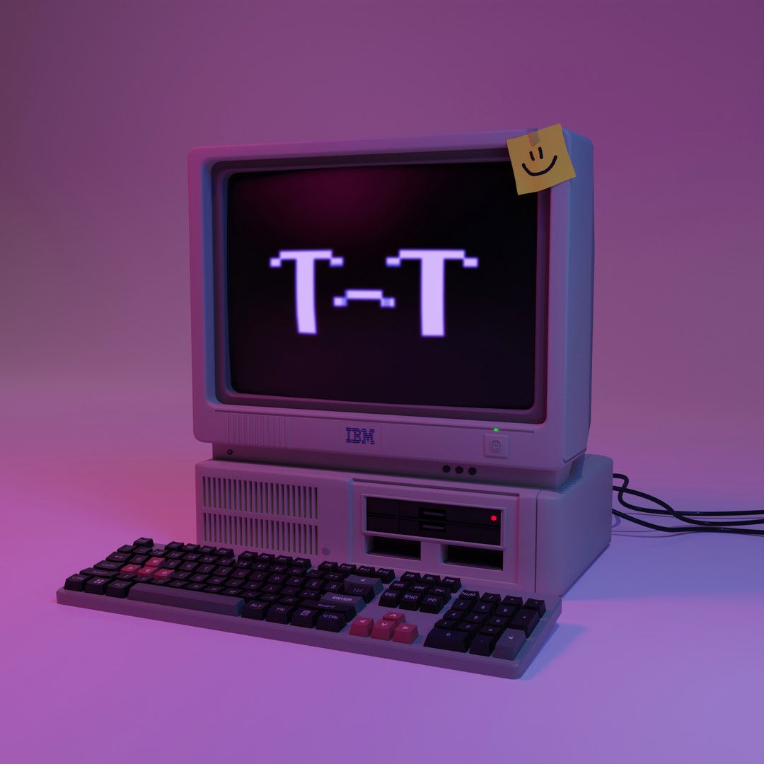 IBM Retro PC 3D - TurboSquid 1727659