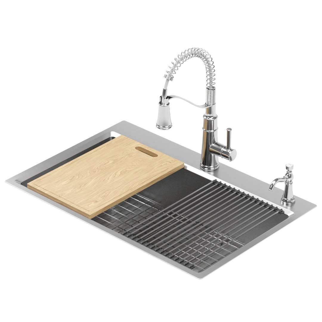 MOEN Kitchen Sink 3D Model - TurboSquid 2403436