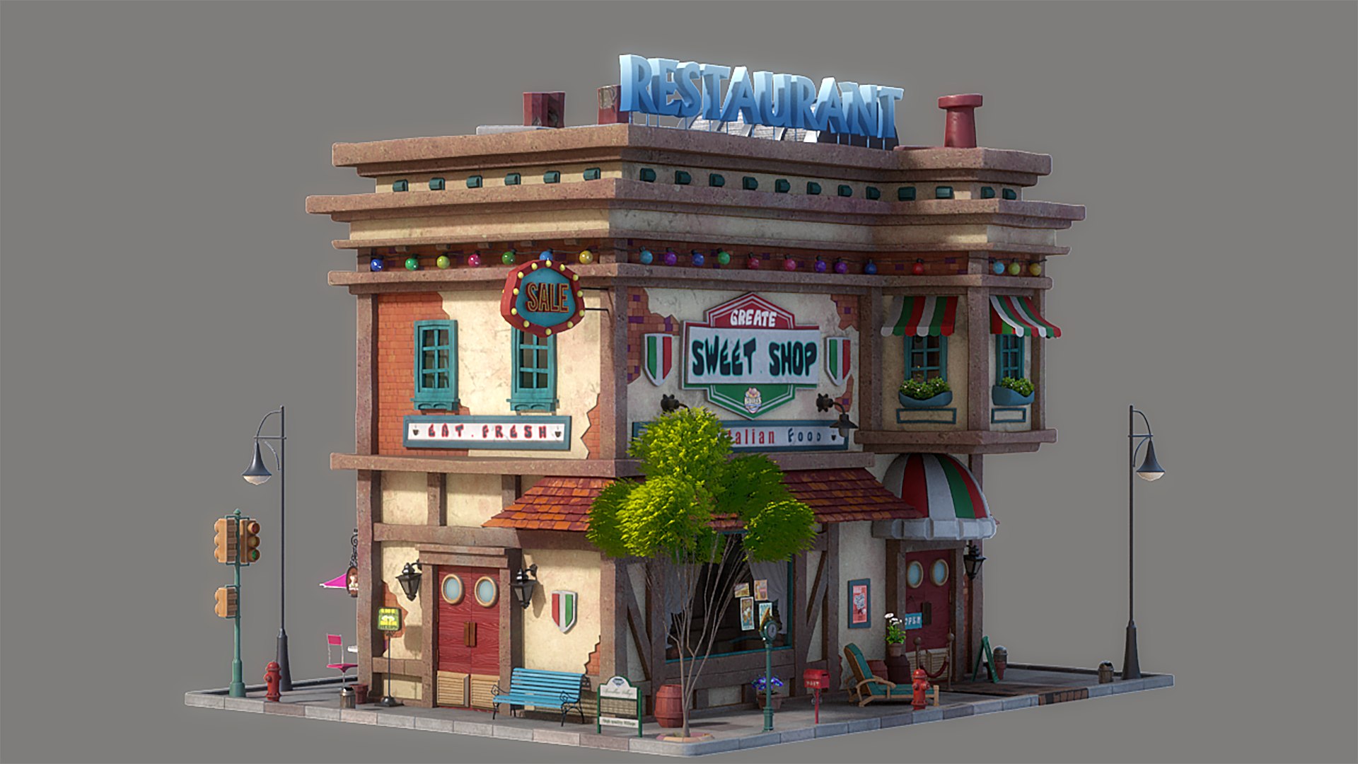 Cartoon House 01 3D model - TurboSquid 2154078