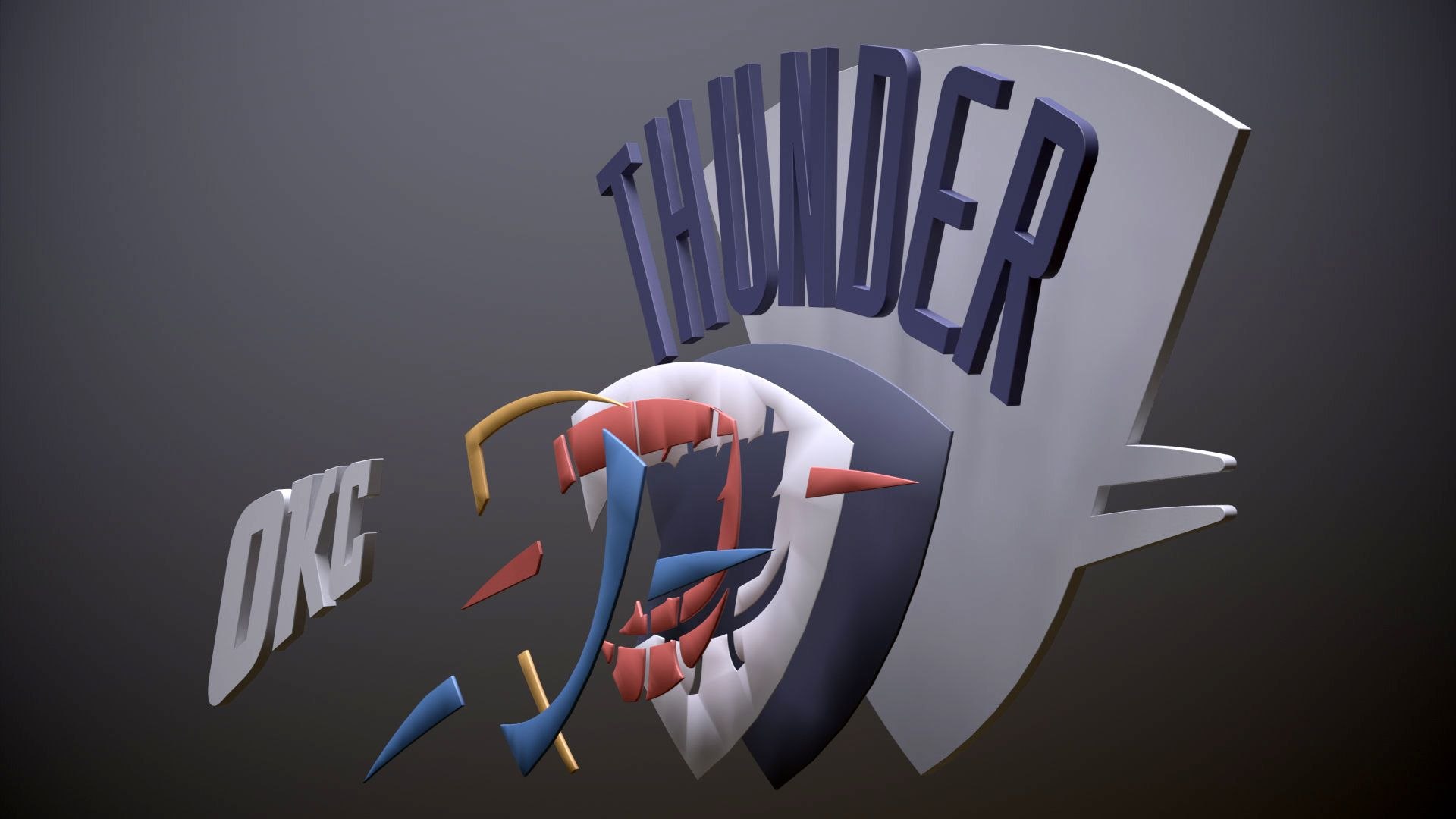 3D Oklahoma City Thunder Logo Printable And Renderable - TurboSquid 2222809