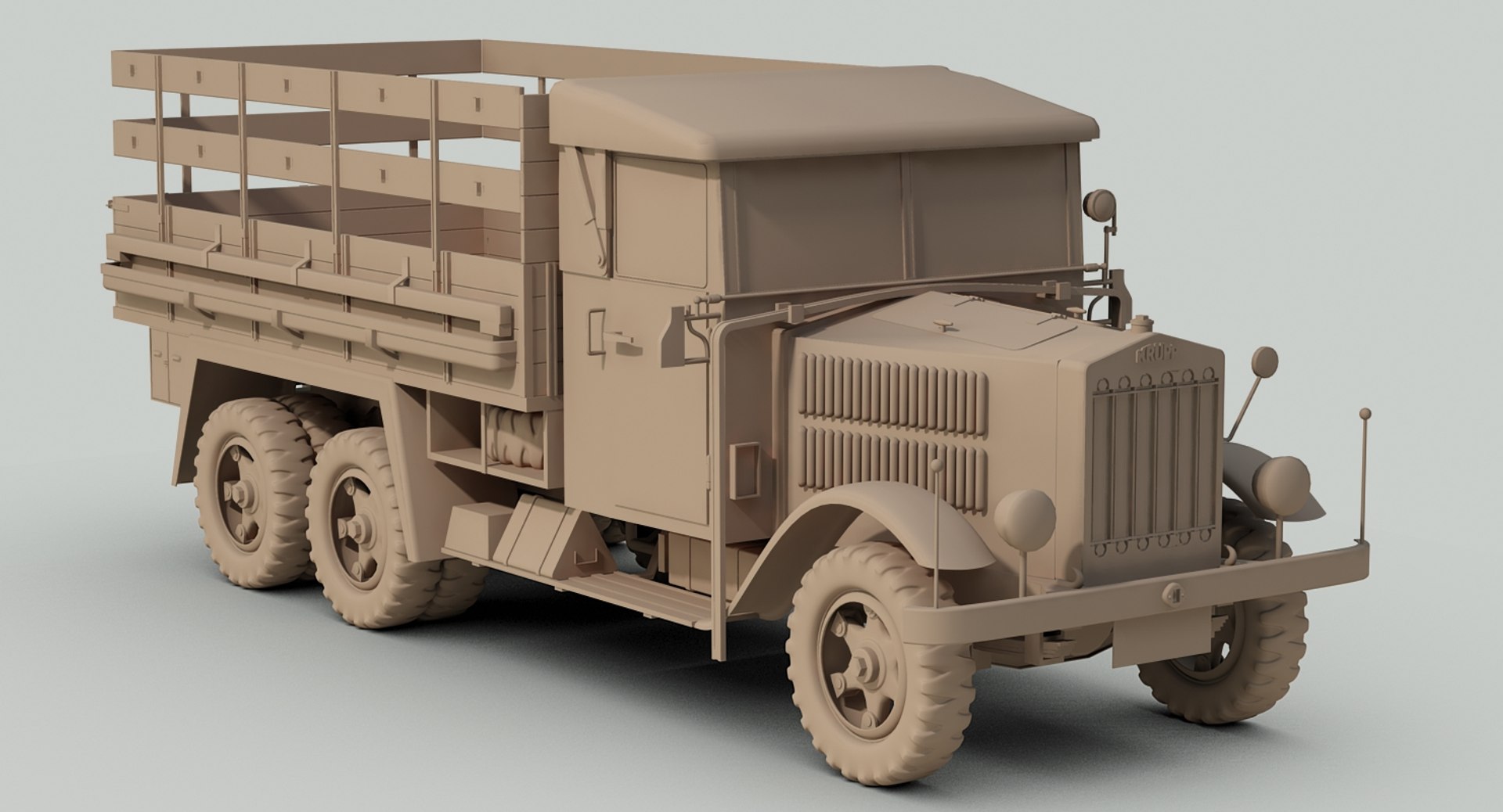 3d Model Ww2 German Krupp Truck