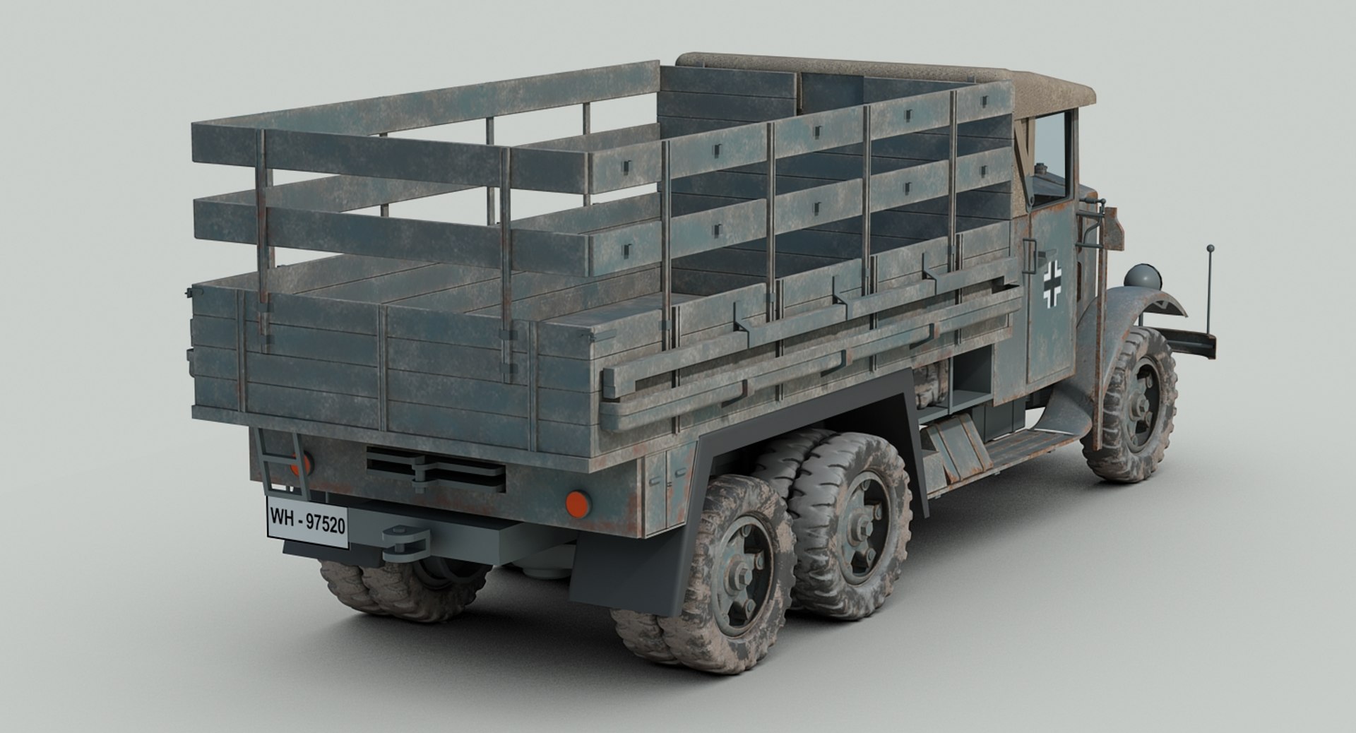 3d Model Ww2 German Krupp Truck