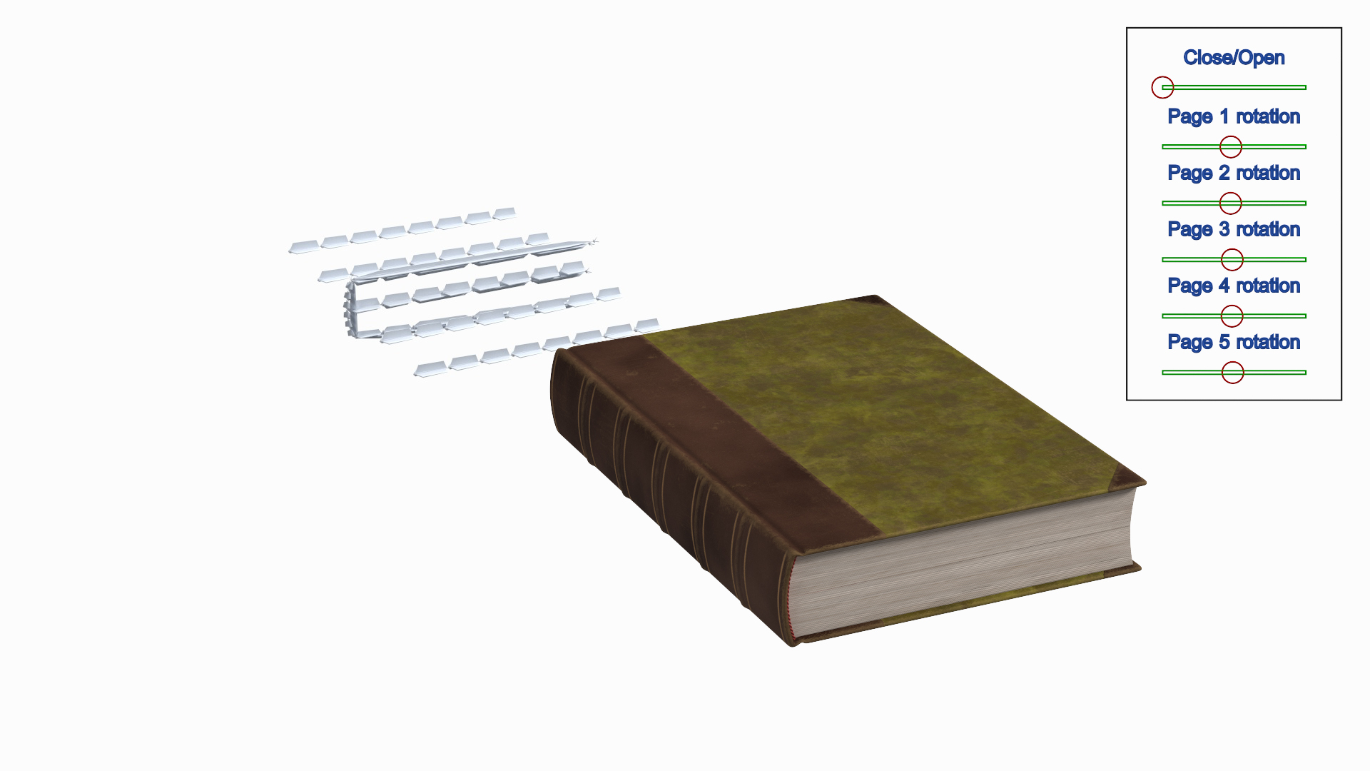 Hardback Book Elven Text Green Rigged 3D Model - TurboSquid 2246399