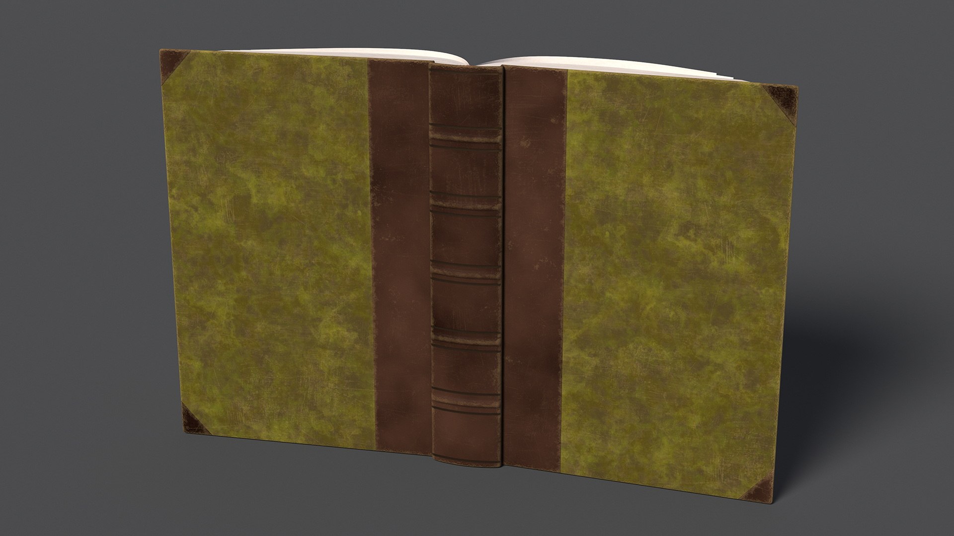 Hardback Book Elven Text Green Rigged 3D Model - TurboSquid 2246399