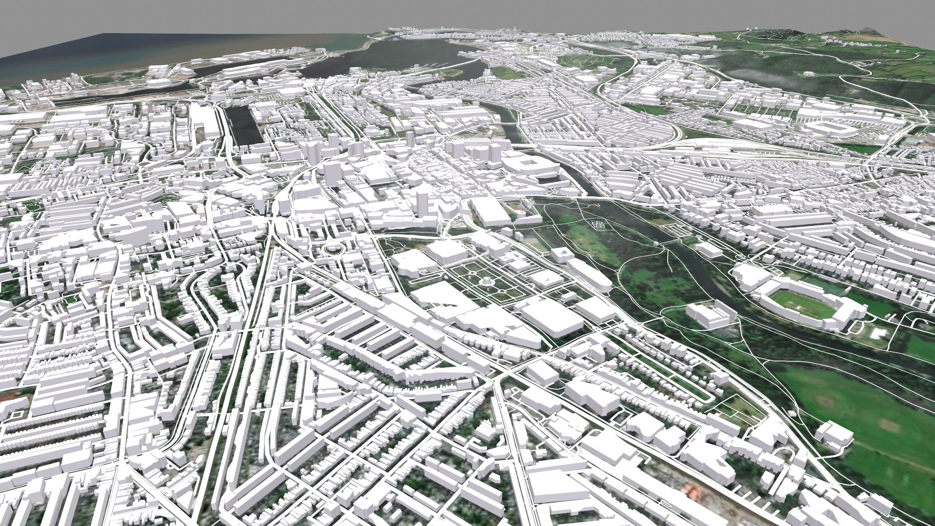Cityscape Cardiff Great Britain 3D Model - TurboSquid 1999268