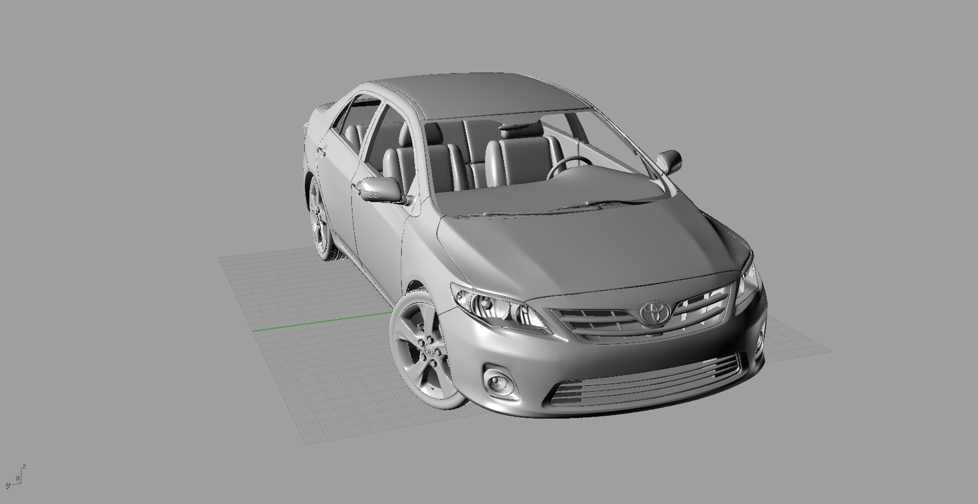 3d Model Toyota Corolla Sedan 2010