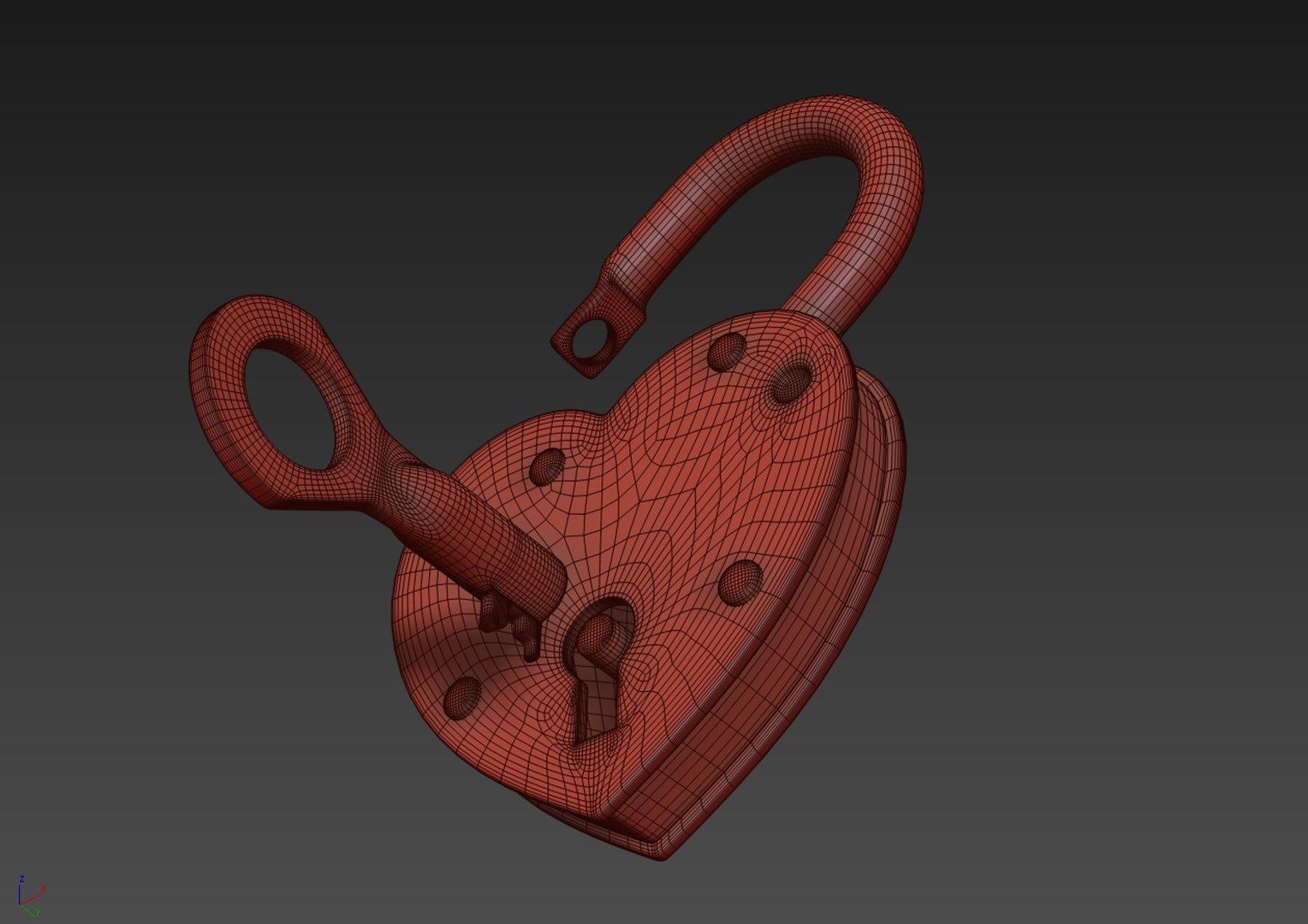 3D Model Heart Lock 2 - TurboSquid 1852372