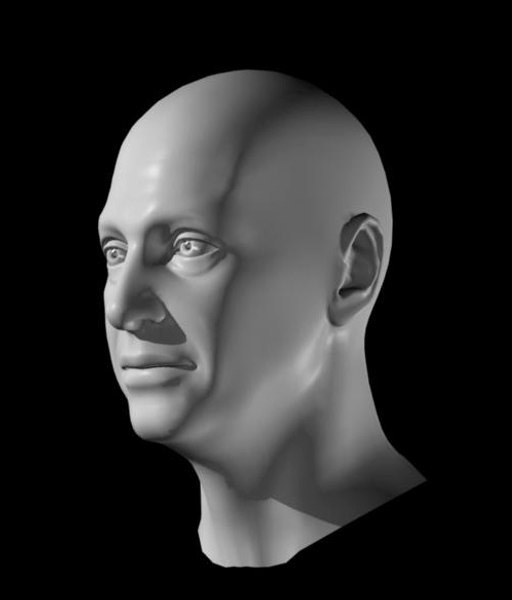 3d human heads faces model