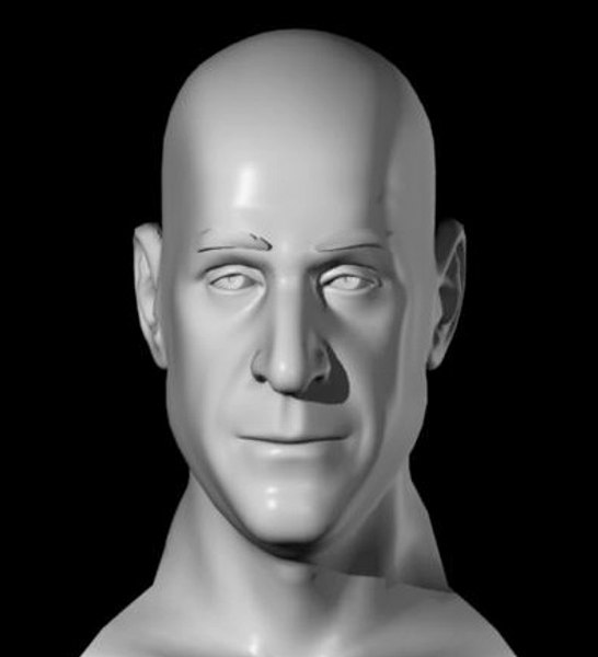 3d human heads faces model