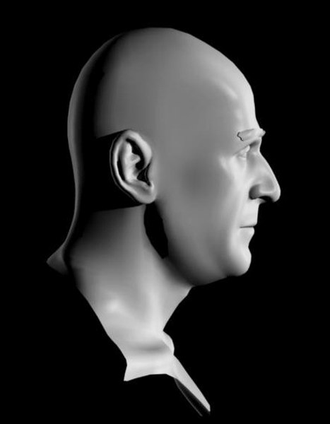 3d human heads faces model