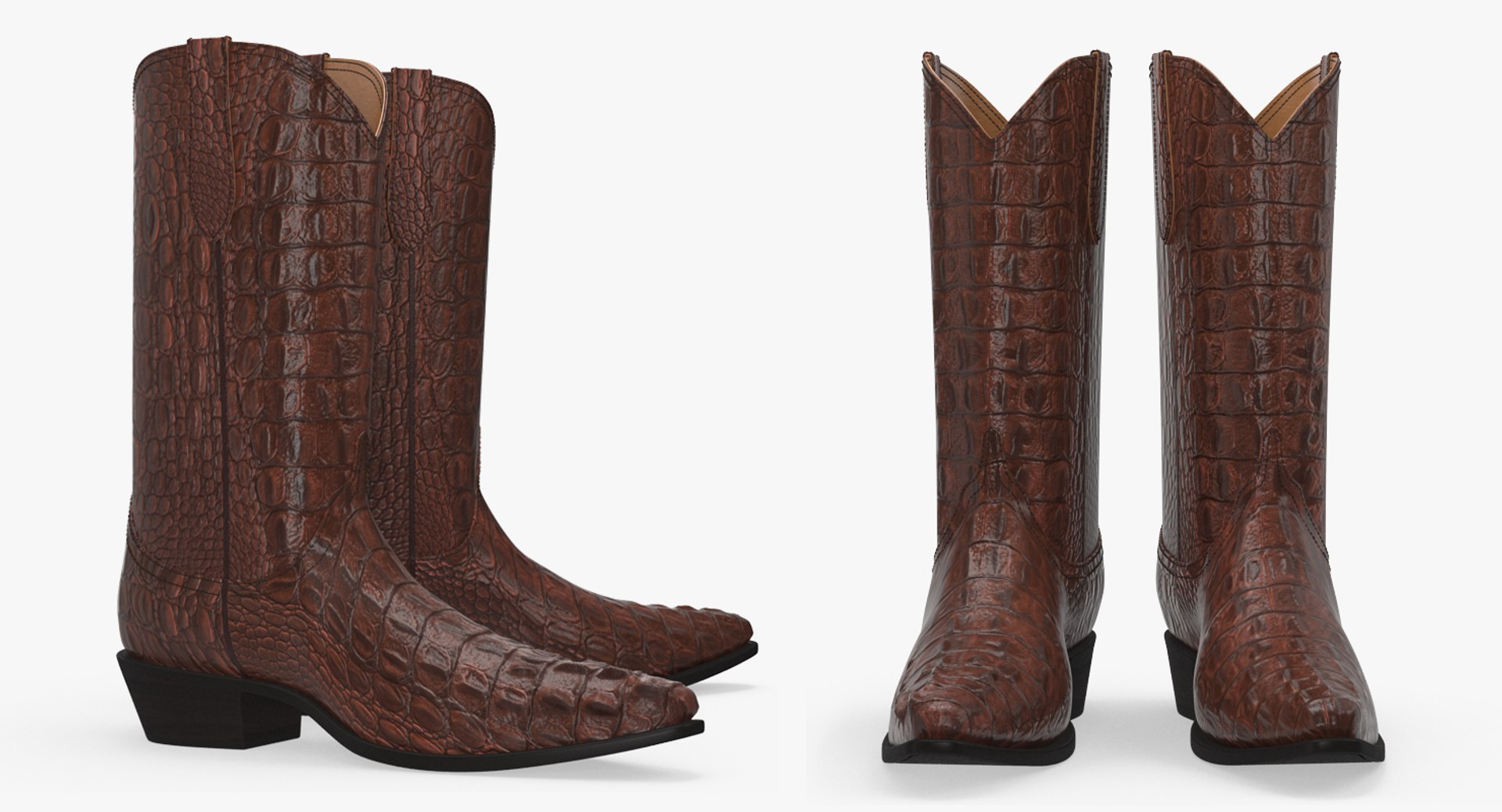 Crocodile Cowboy Boots 3D - TurboSquid 1161776