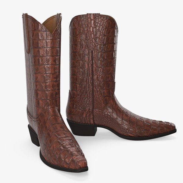 Crocodile cowboy boots 3D - TurboSquid 1161776