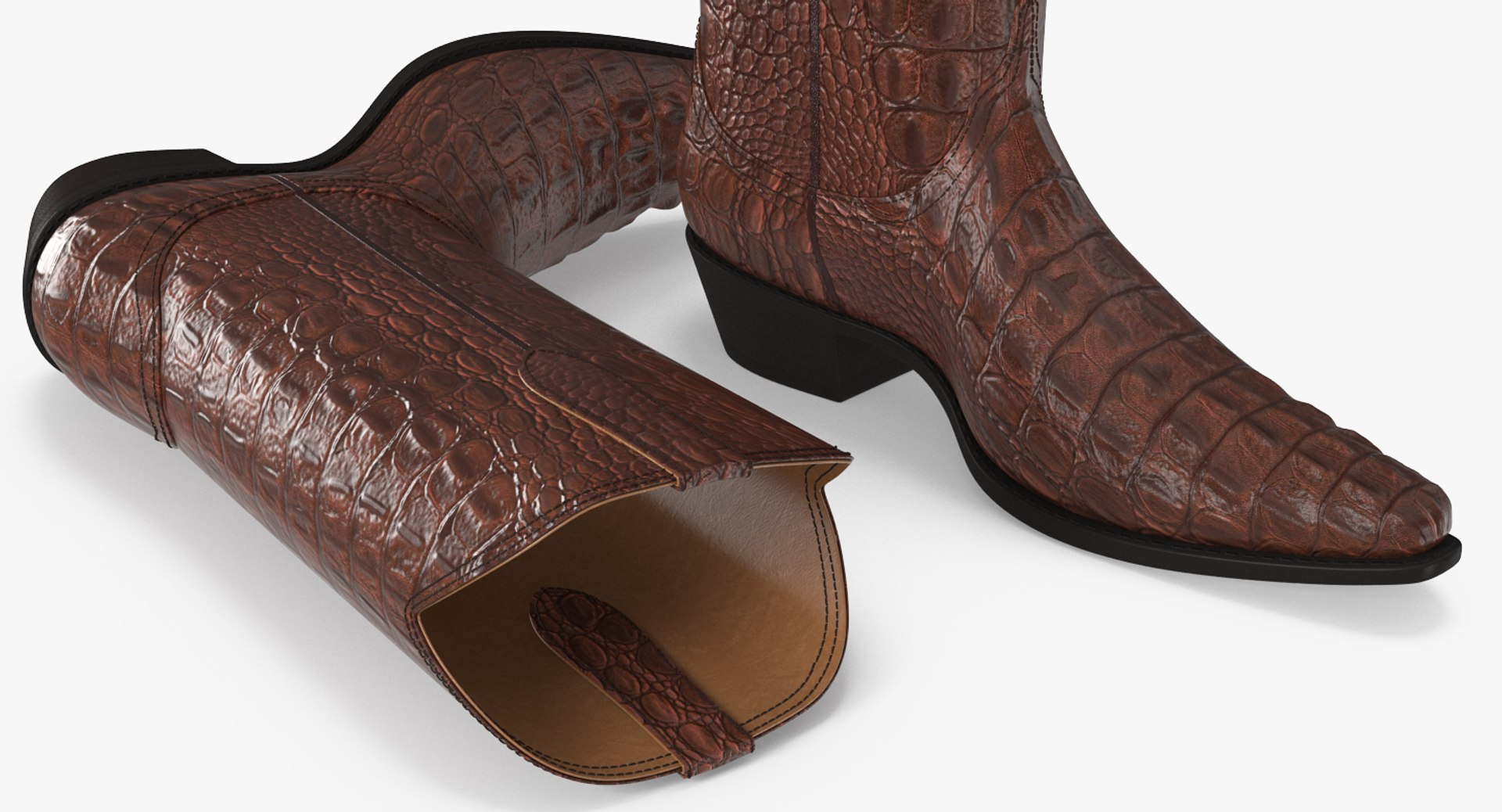 Crocodile Cowboy Boots 3D - TurboSquid 1161776