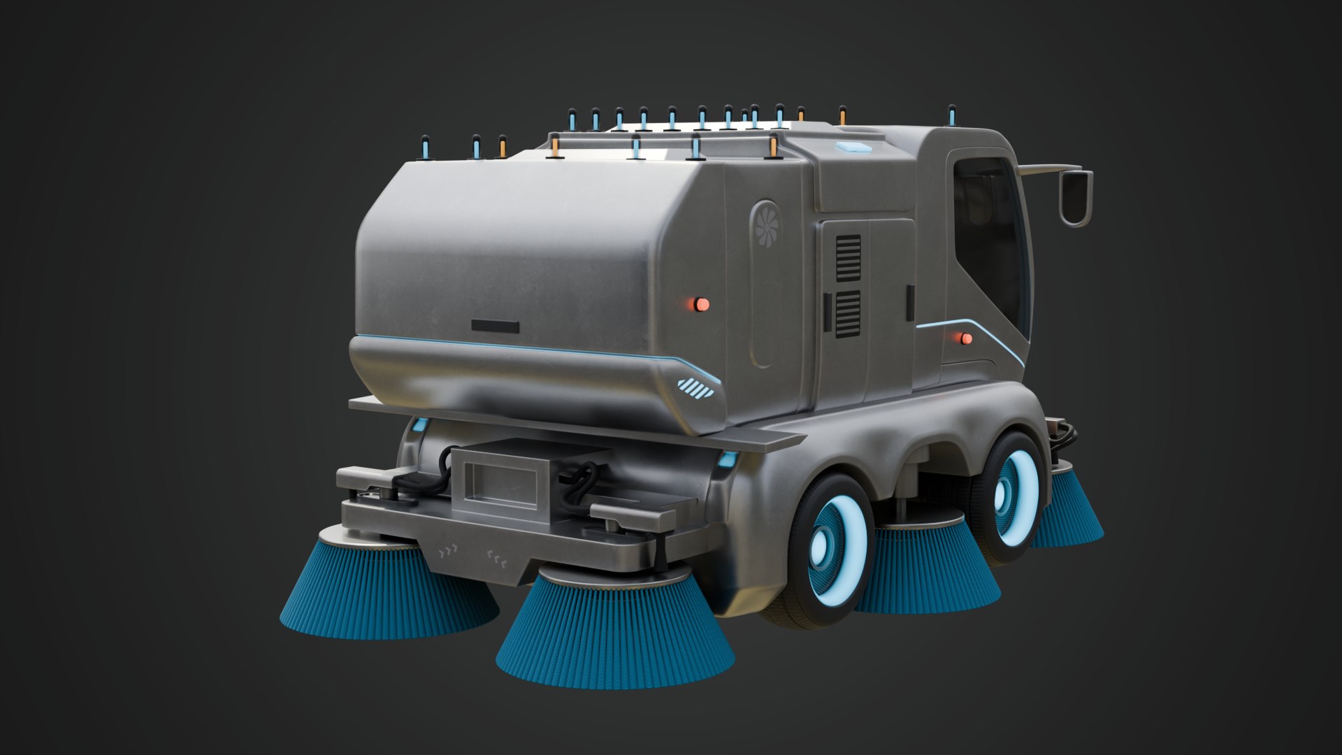 Futuristic Street Sweeper 3D Model - TurboSquid 2290078