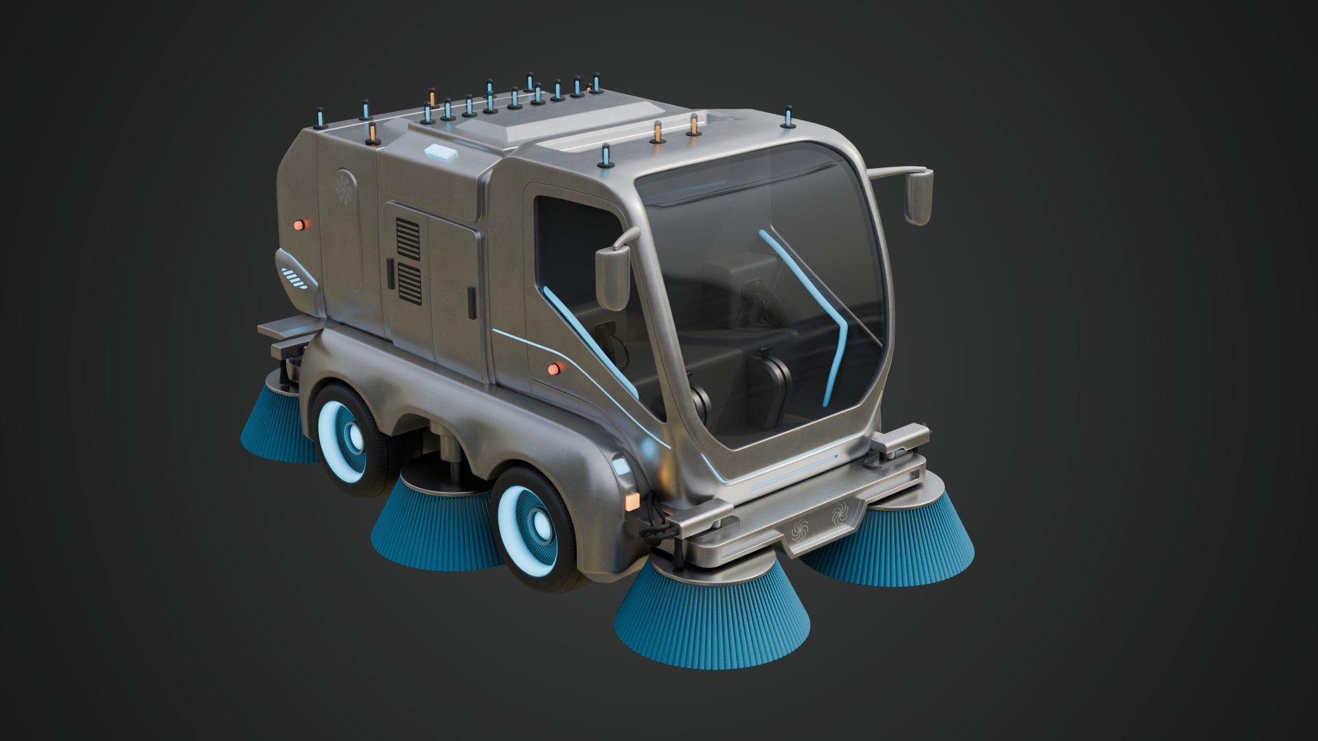 Futuristic Street Sweeper 3D Model - TurboSquid 2290078