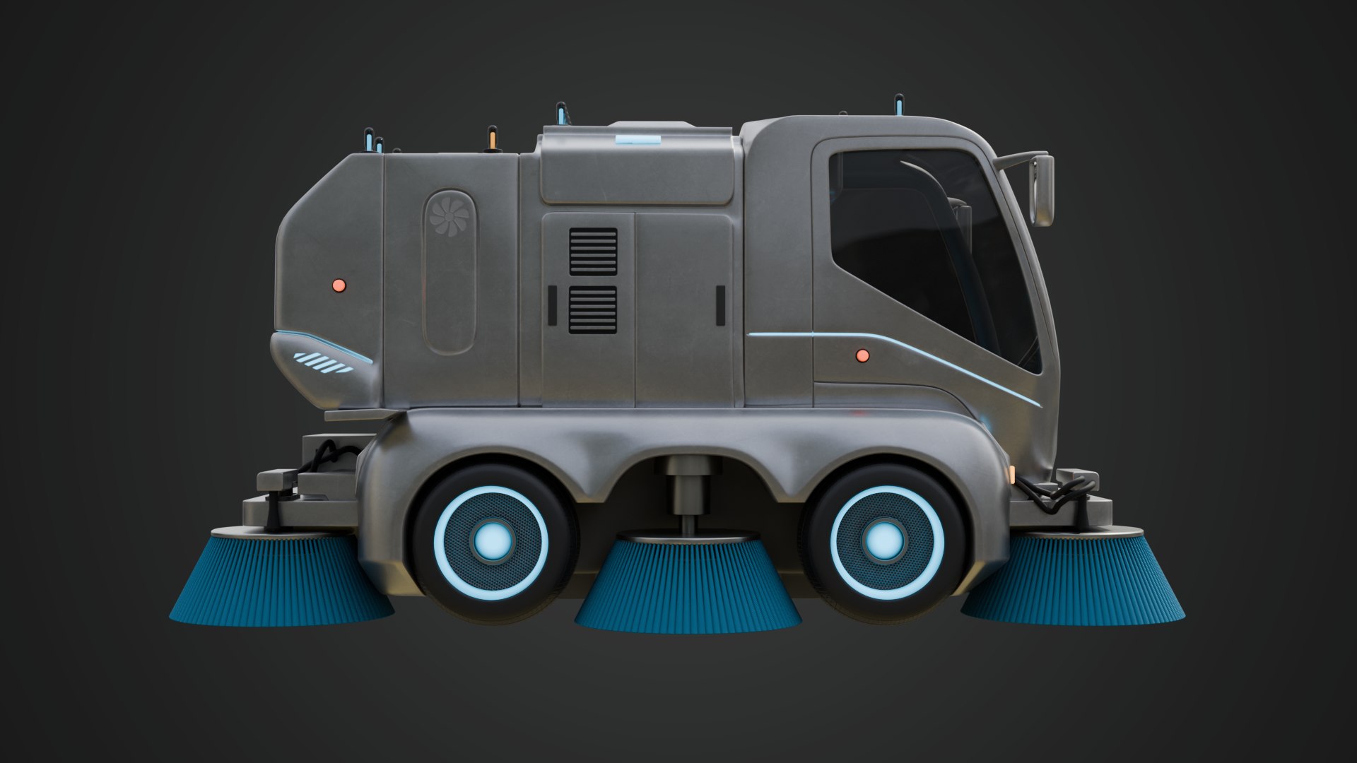 Futuristic Street Sweeper 3D Model - TurboSquid 2290078