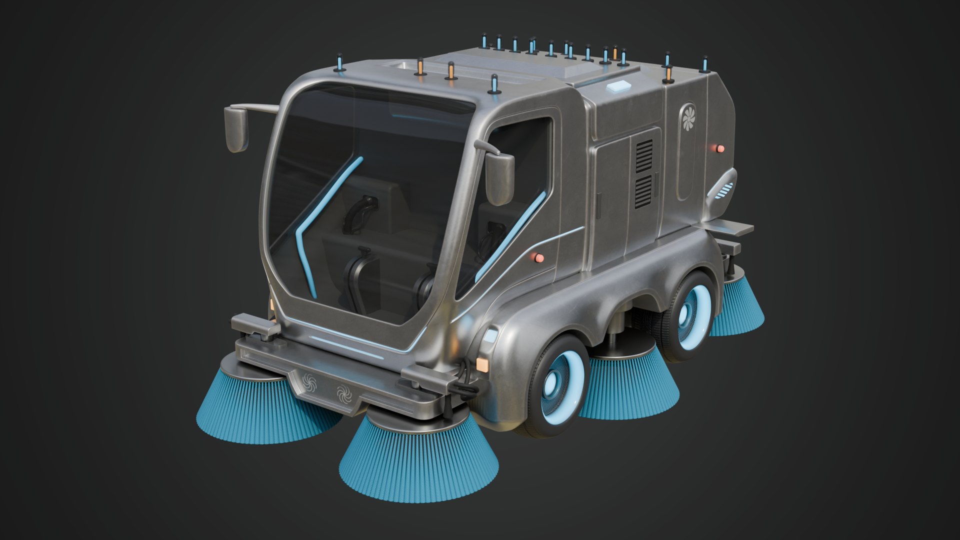 Futuristic Street Sweeper 3D Model - TurboSquid 2290078
