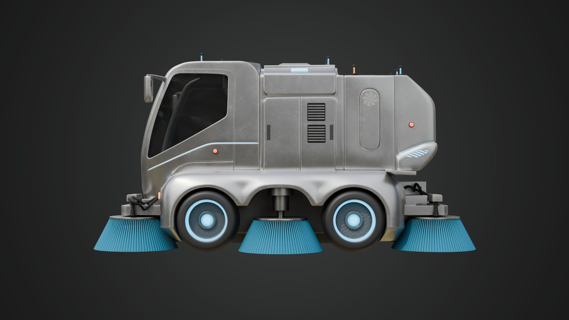 Futuristic Street Sweeper 3D Model - TurboSquid 2290078