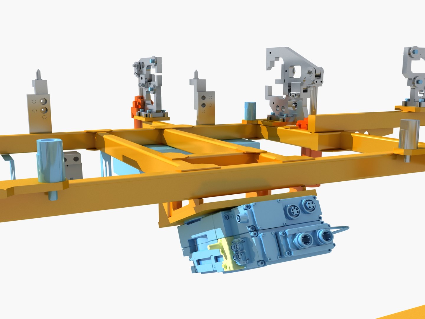 3D Industrial Equipment 44 - Car Front Floor Fixture model - TurboSquid ...