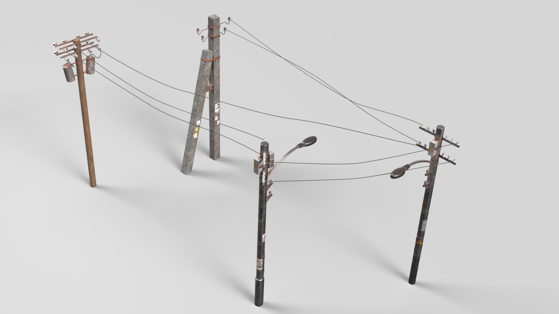 3D Utility Poles Collection - TurboSquid 2063033