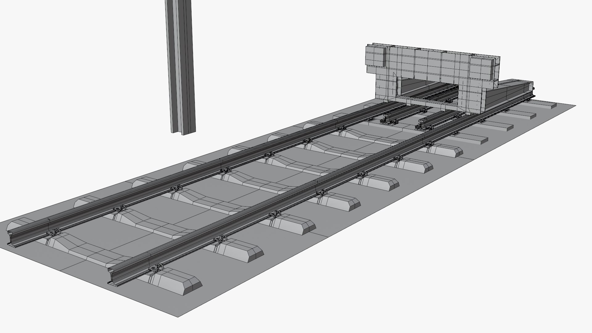 Railway Track Buffer 3D Model - TurboSquid 1608199
