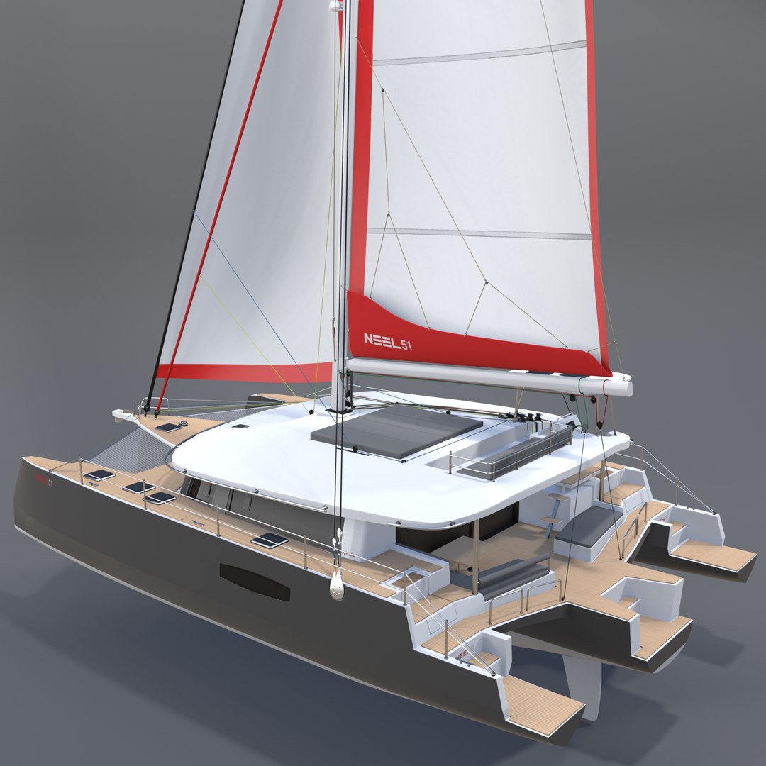 Trimaran Neel 51 Sailboat 3D Model - TurboSquid 1787645