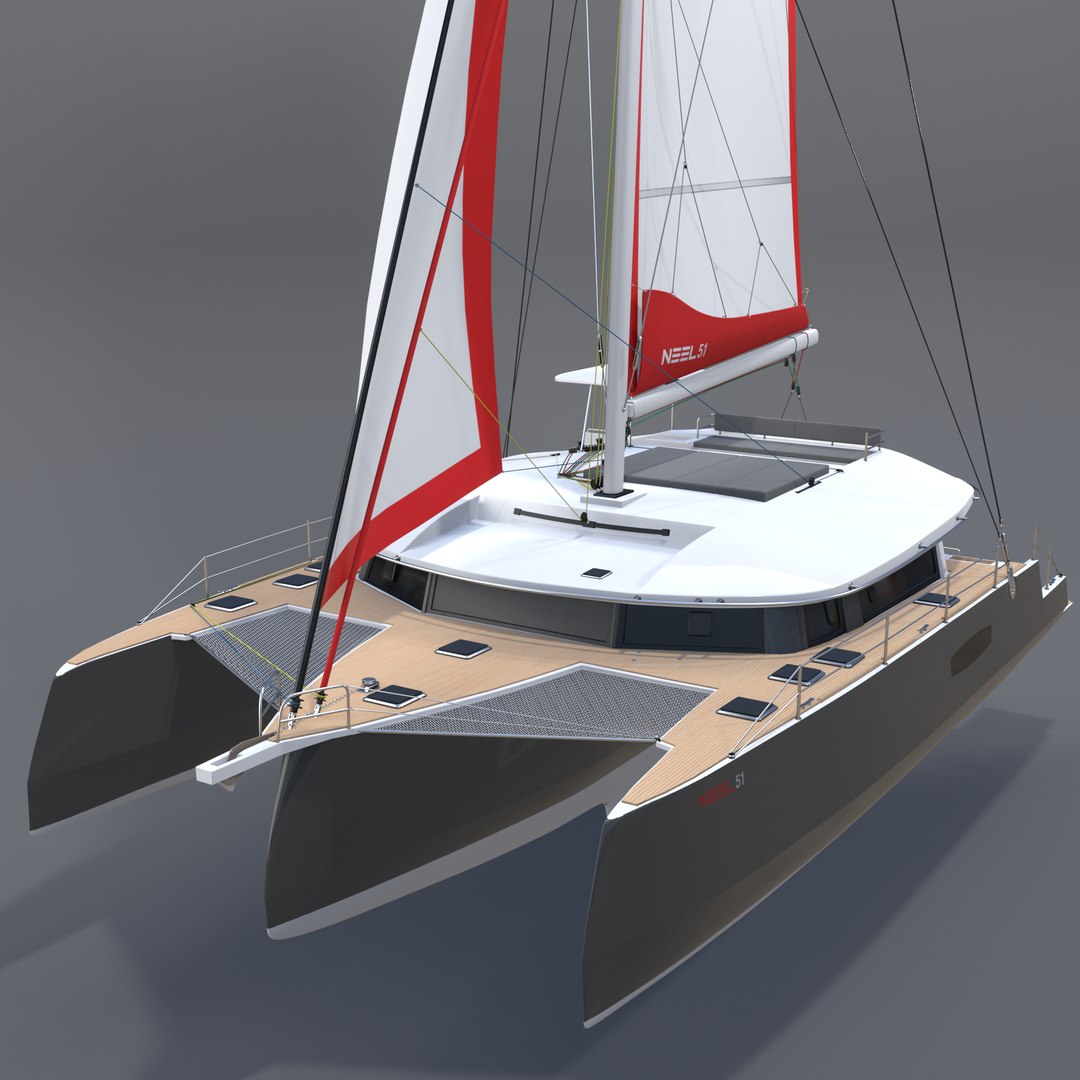 Trimaran Neel 51 Sailboat 3D Model - TurboSquid 1787645