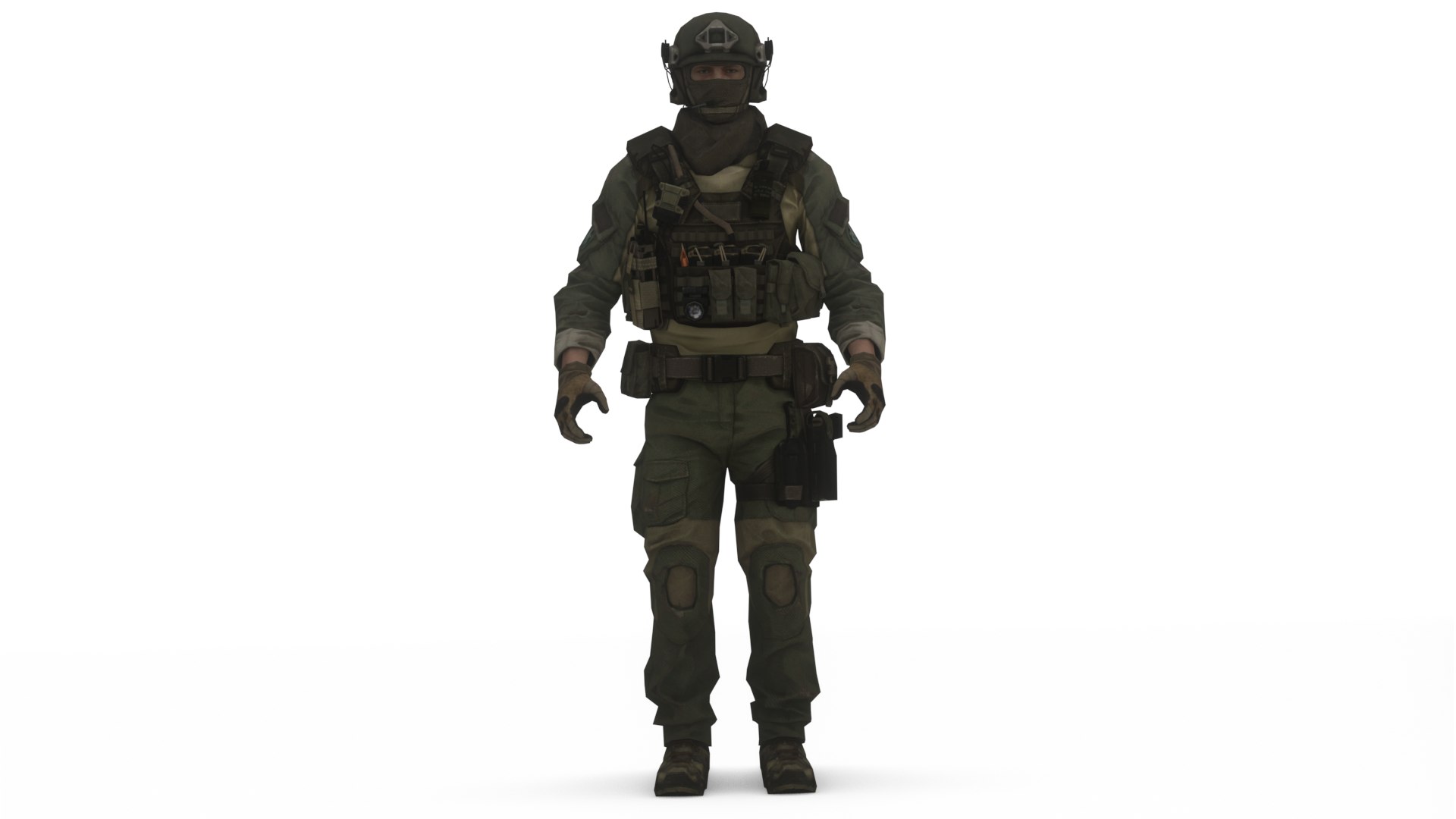 3D Elite Covert Ops Soldier Realistic Rigged 3D Character Model ...