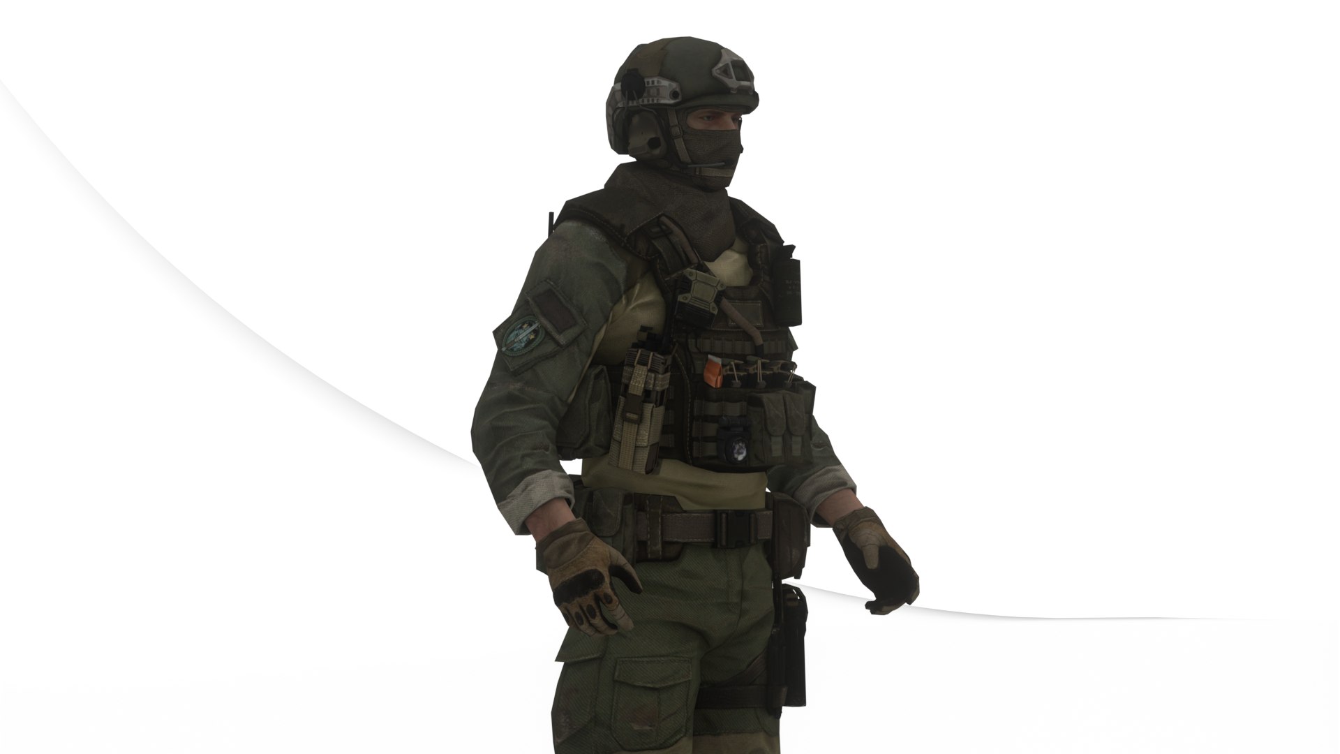 3D Elite Covert Ops Soldier Realistic Rigged 3D Character Model ...