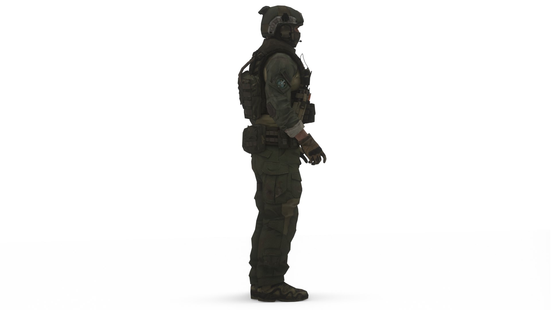 3D Elite Covert Ops Soldier Realistic Rigged 3D Character Model ...