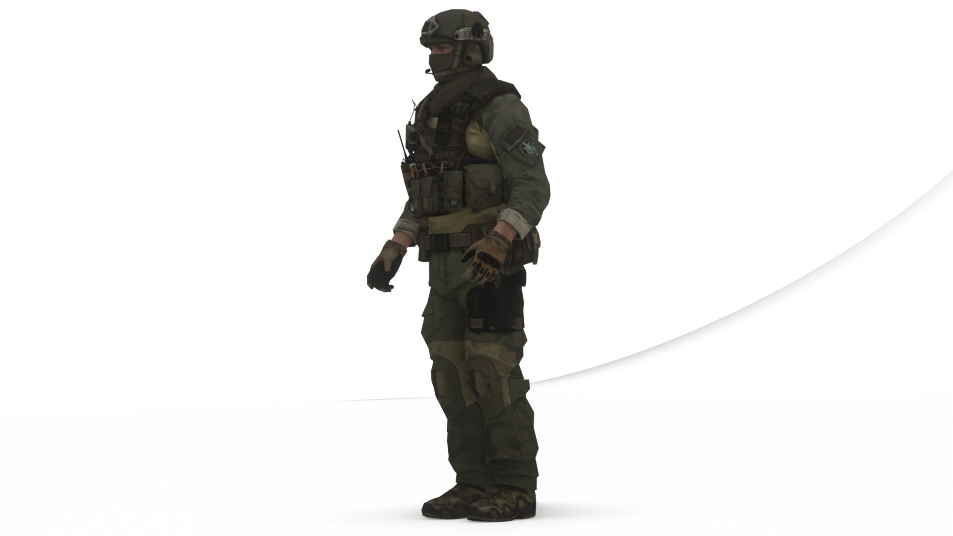 3D Elite Covert Ops Soldier Realistic Rigged 3D Character Model ...