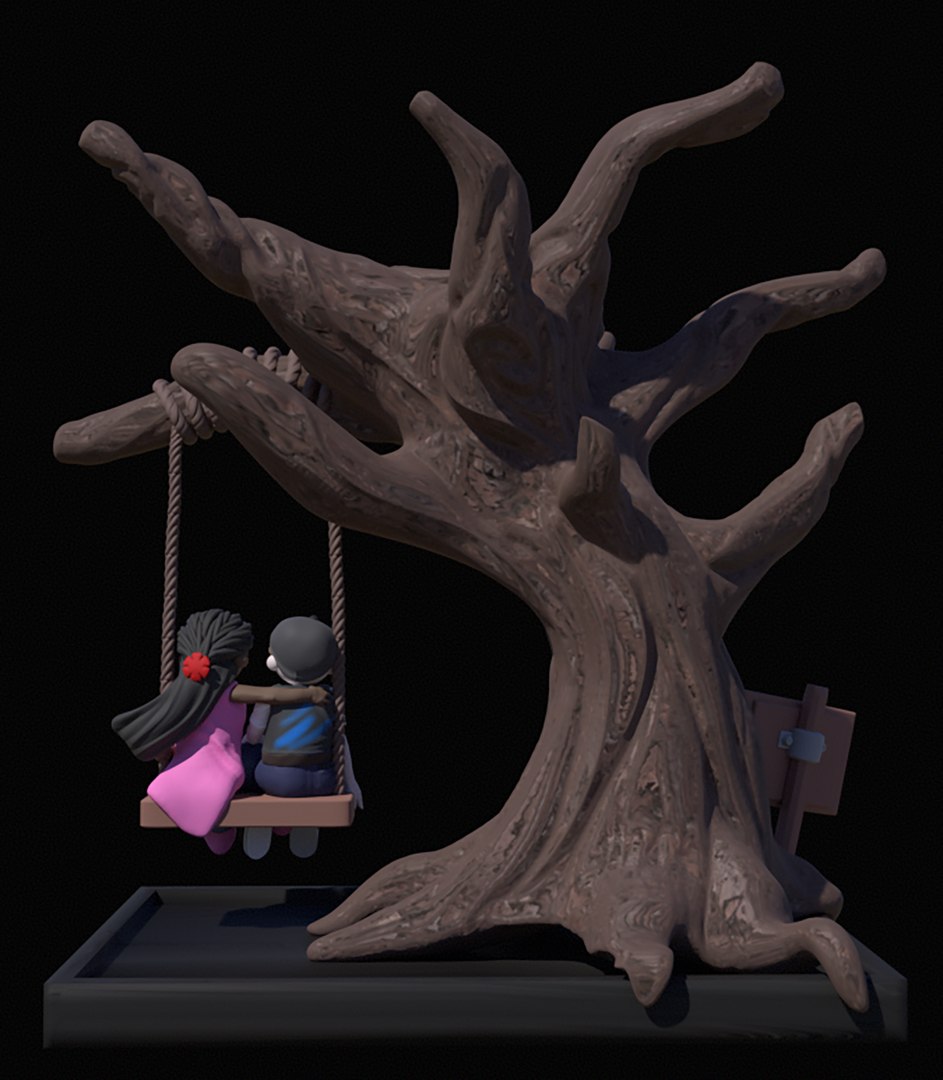 3D Model Tree Couple Friendship Love Model - TurboSquid 2024866