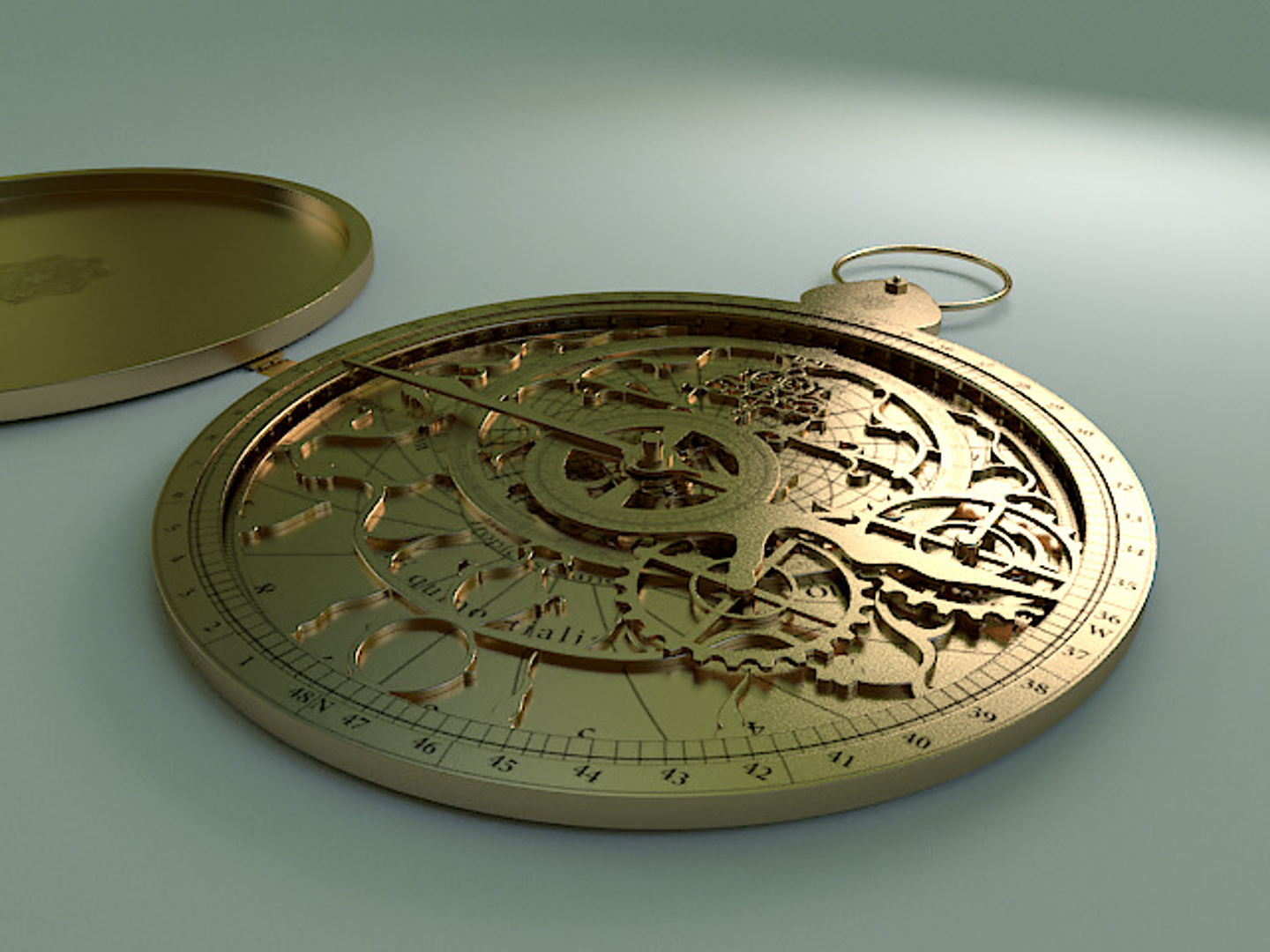 3d Hyperrealistic Astrolabe