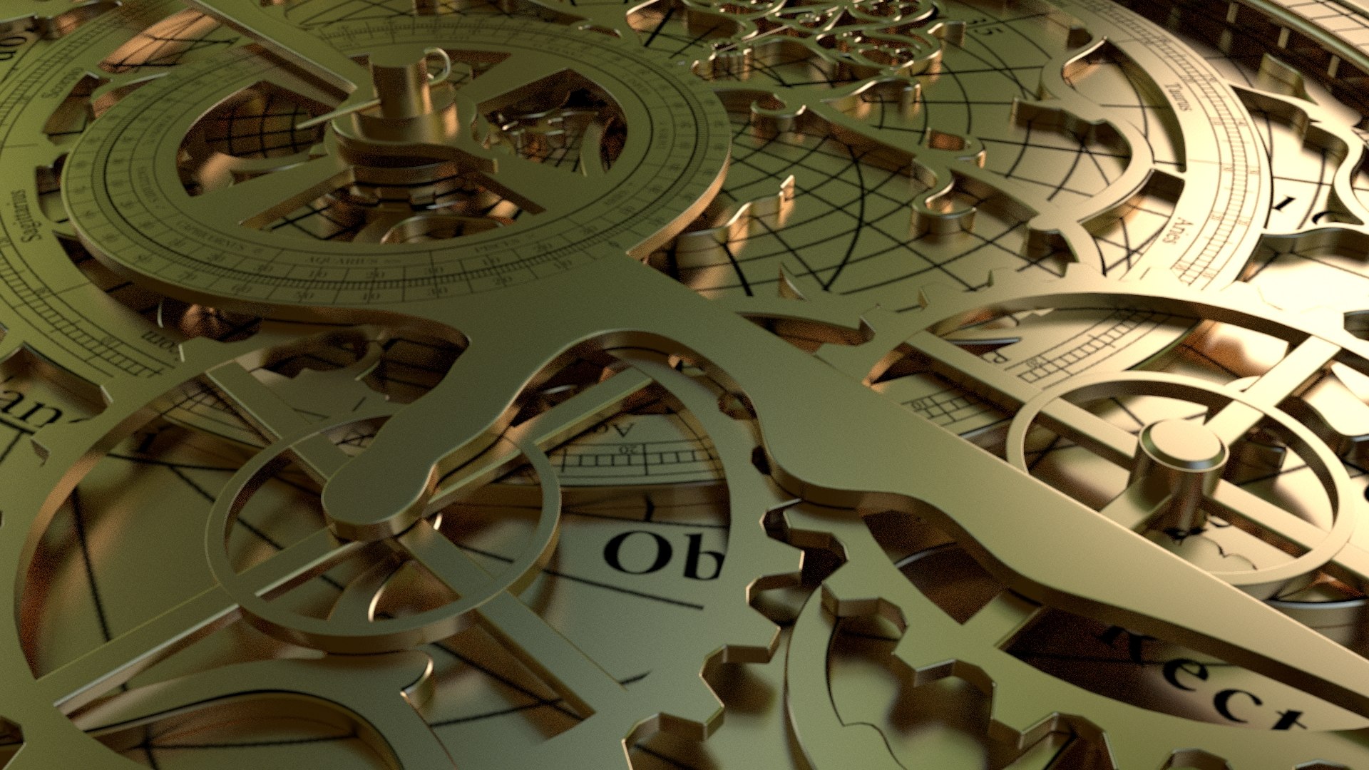 3d Hyperrealistic Astrolabe