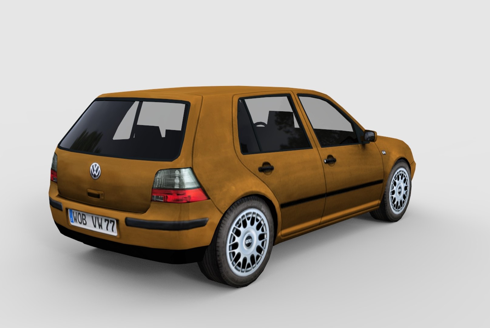 Multicolor Volkswagen Golf Iv 3d Max