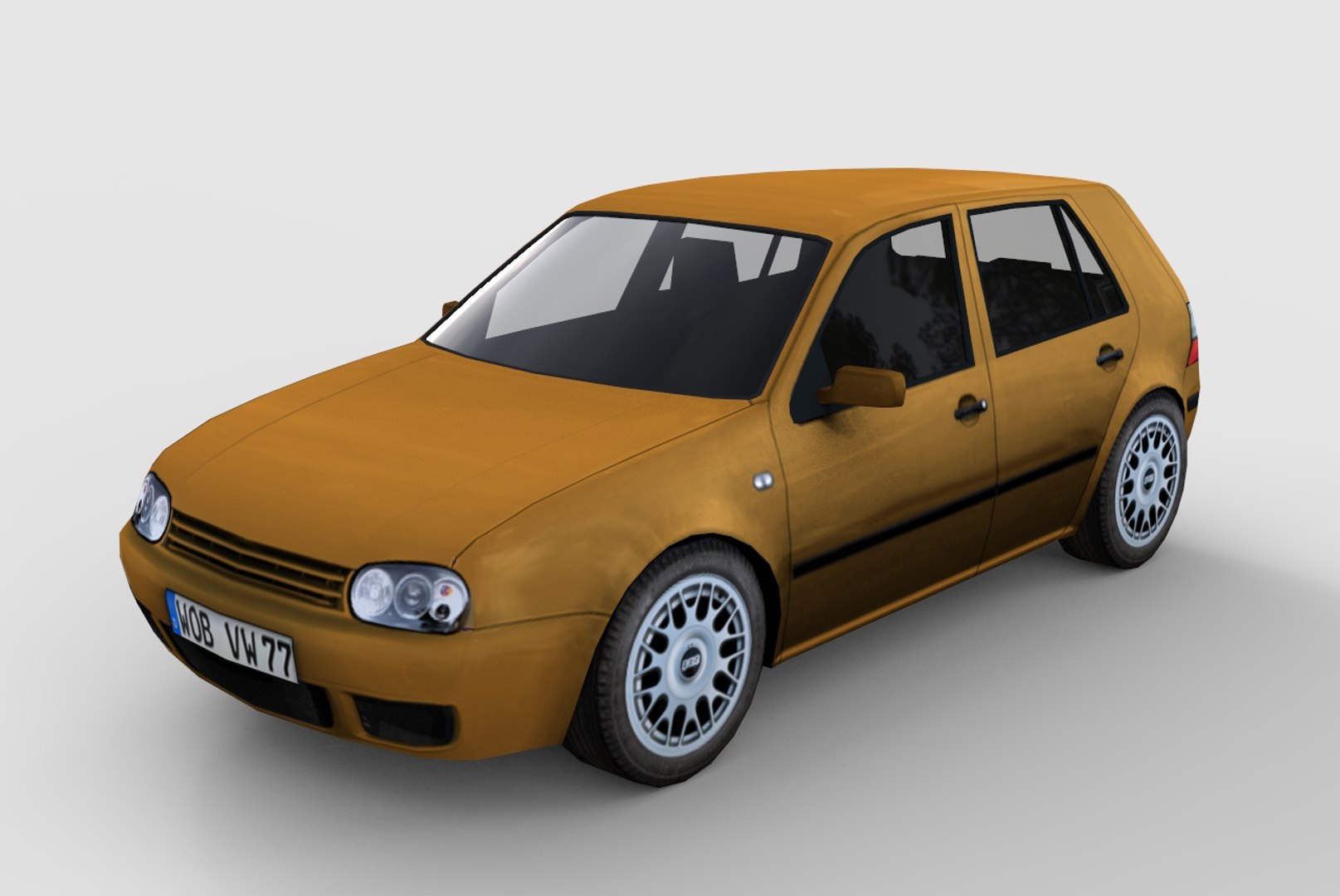 Multicolor Volkswagen Golf Iv 3d Max