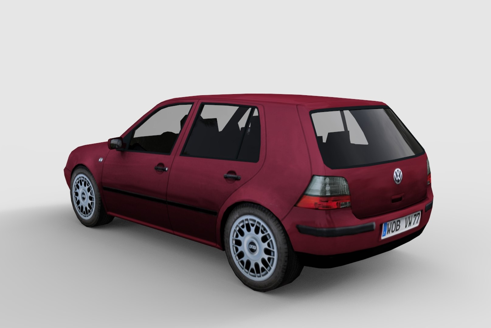 Multicolor Volkswagen Golf Iv 3d Max