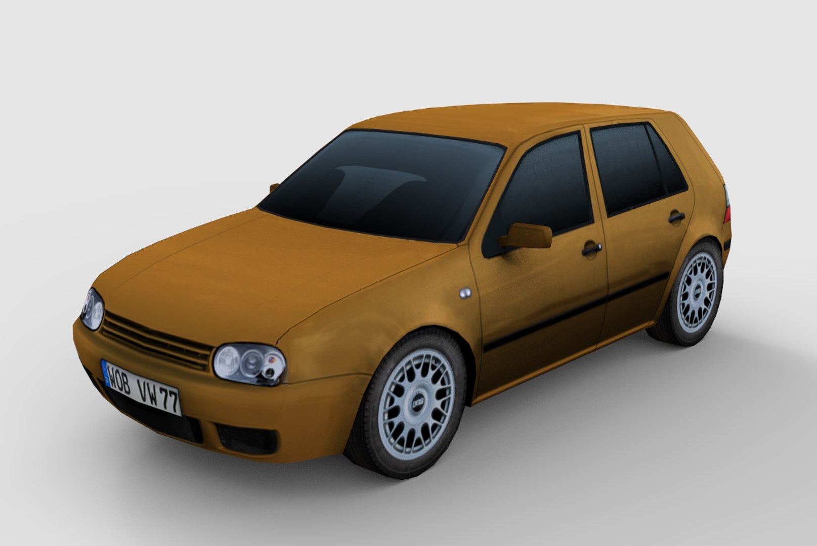 Multicolor Volkswagen Golf Iv 3d Max