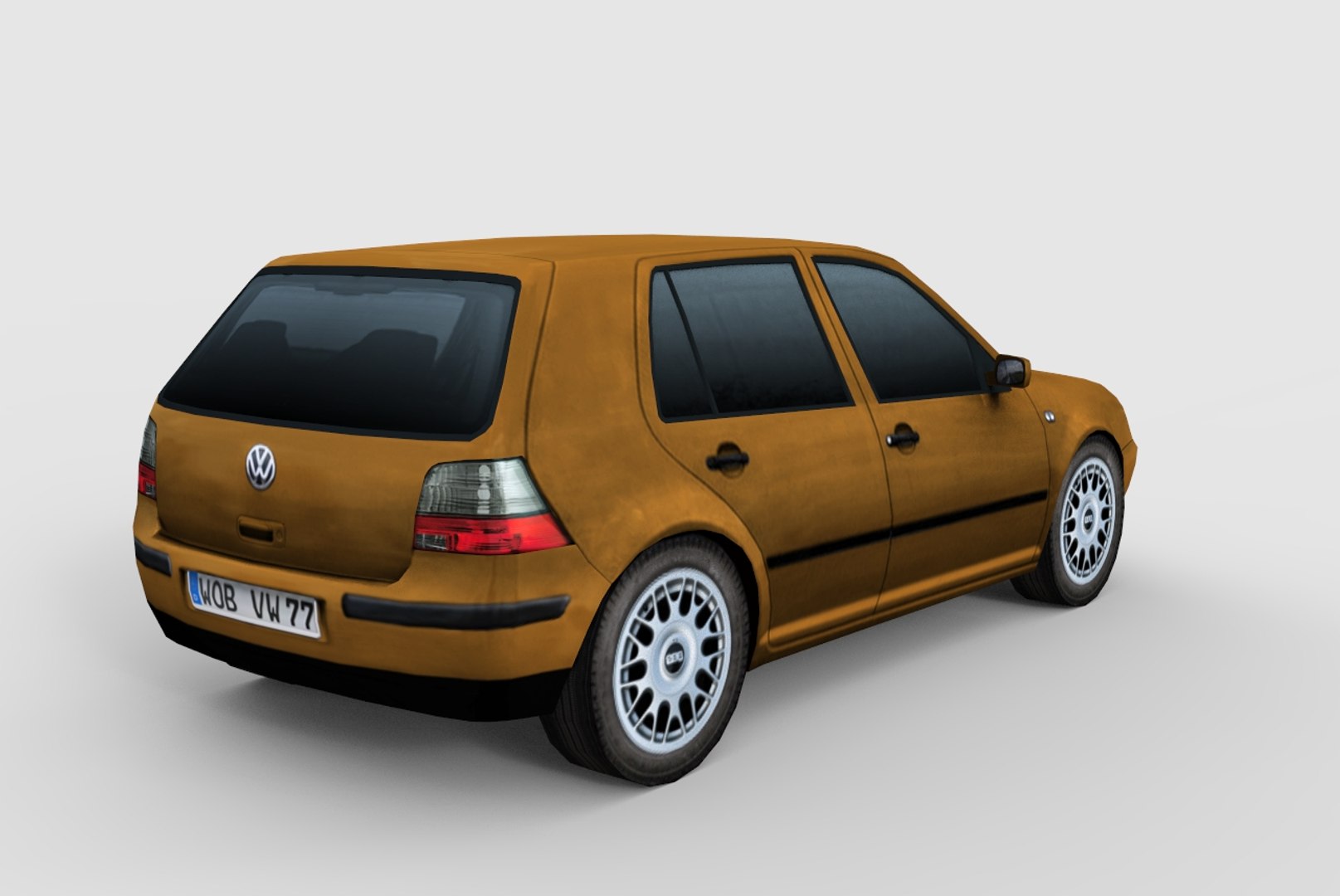 Multicolor Volkswagen Golf Iv 3d Max