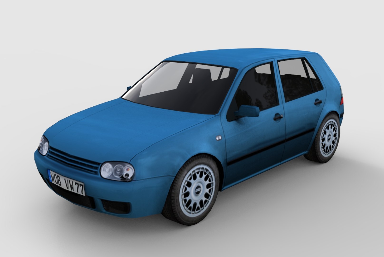 Multicolor Volkswagen Golf Iv 3d Max