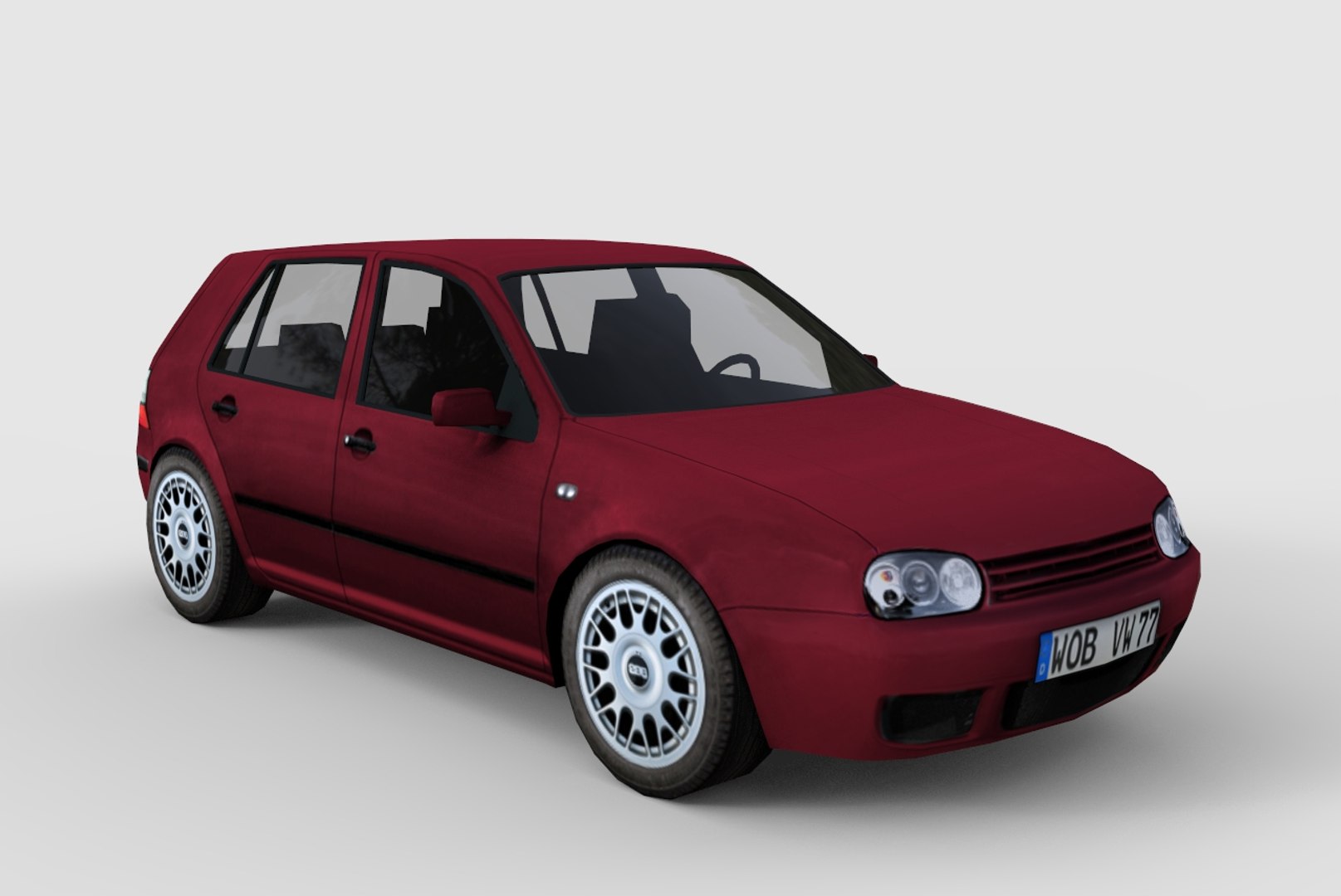 Multicolor Volkswagen Golf Iv 3d Max