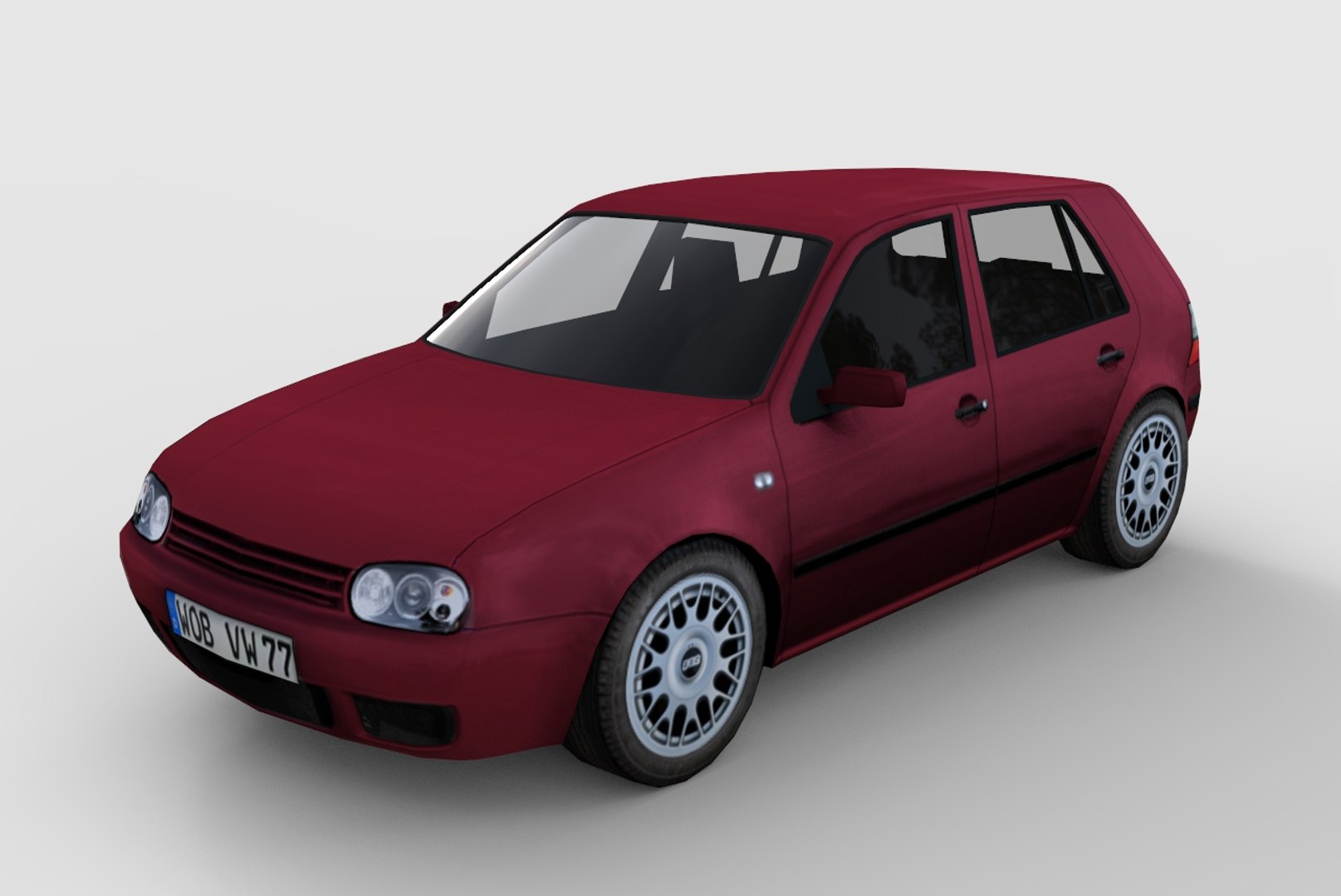 Multicolor Volkswagen Golf Iv 3d Max