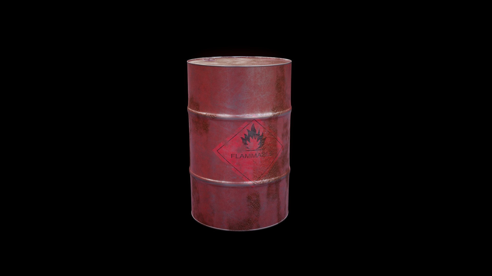 Flammable Liquid Barrel Rusty Model - TurboSquid 1156949